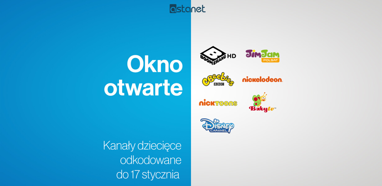 Kanały: Boomerang, Polsat Jim Jam, BBC Cbeebies, Nickelodeon, Nicktoons ...